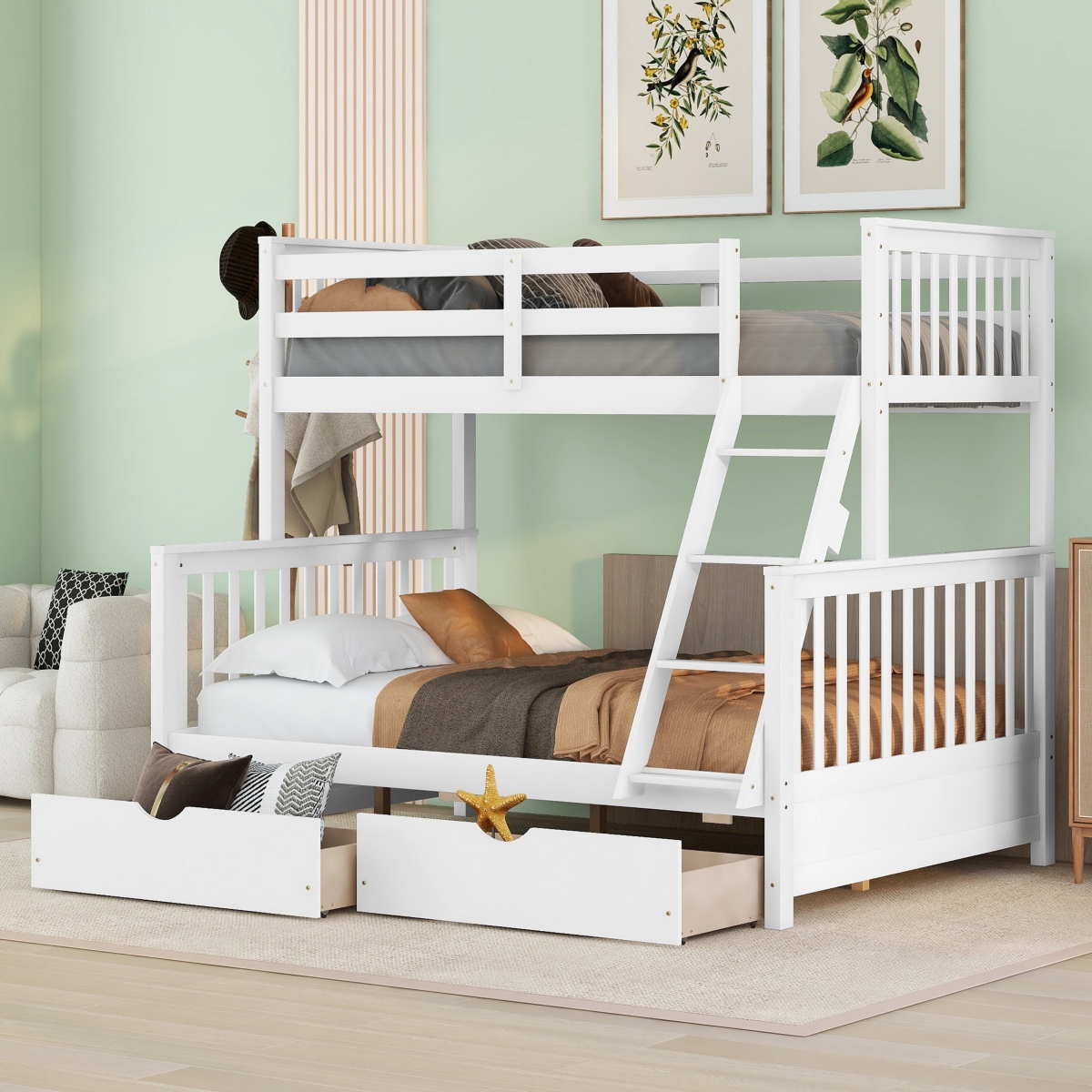 Click here for Streamdale Twin-Over-Full Bunk Bed With Ladders An... prices