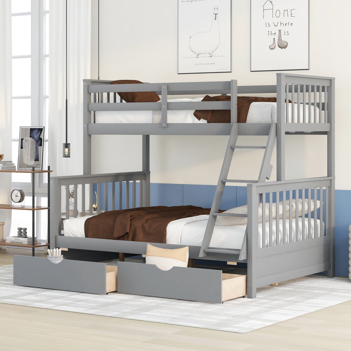 Click here for Streamdale Twin-Over-Full Bunk Bed With Ladders An... prices