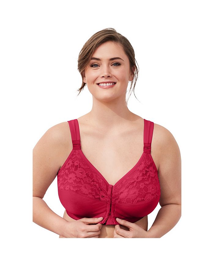 Comfort Choice Plus Size Easy Enhancer Front Close Wireless Posture Bra