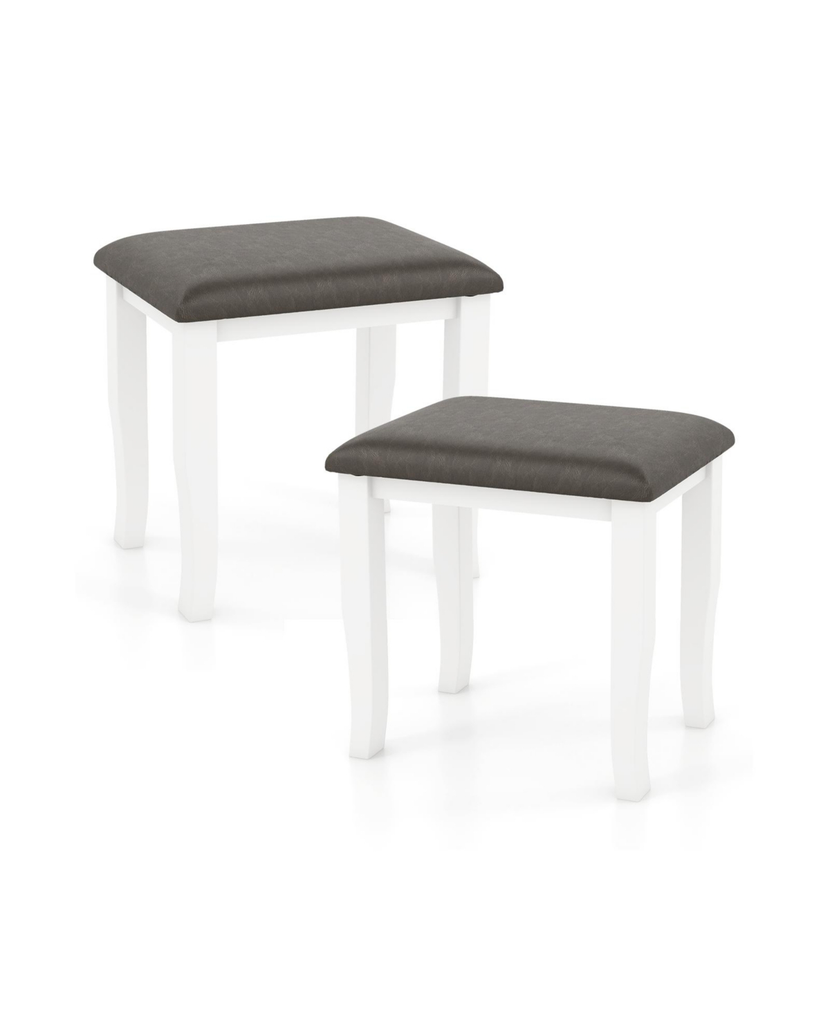Click here for Slickblue Faux Leather Vanity Stool Chair Set of 2... prices