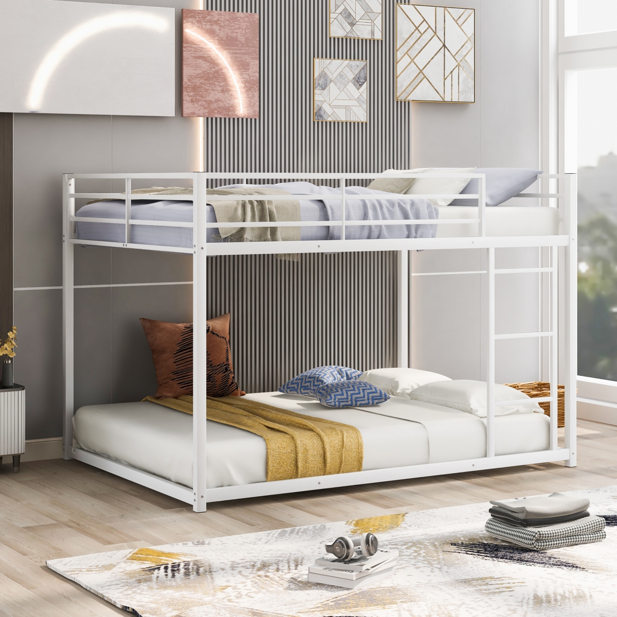 Click here for Streamdale Full Over Full Metal Bunk Bed  Low Bunk... prices