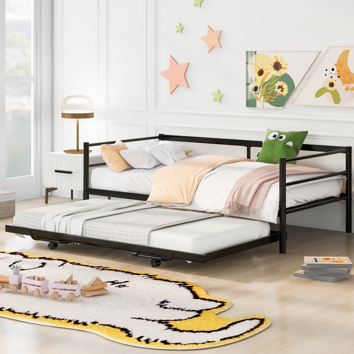 Click here for Streamdale Twin Size Metal Daybed With Adjustable... prices