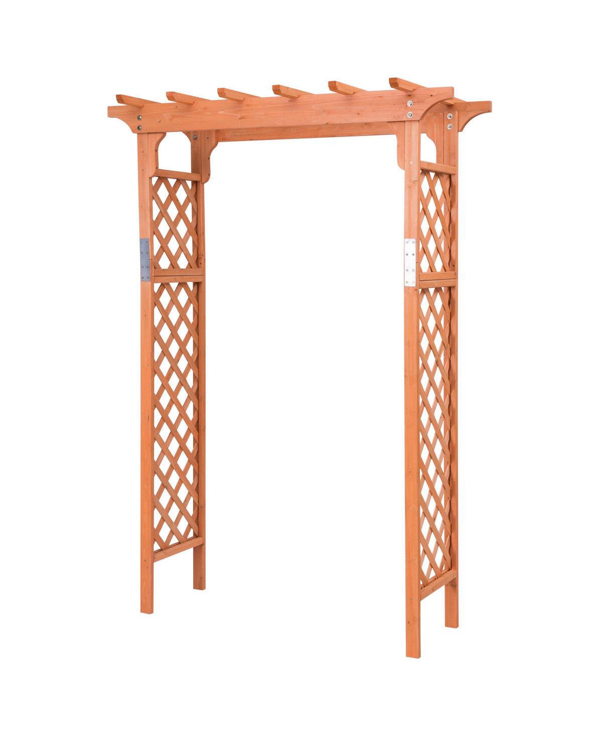 Click here for Slickblue 7 Feet Garden Wooden High Arbor Arch Pla... prices