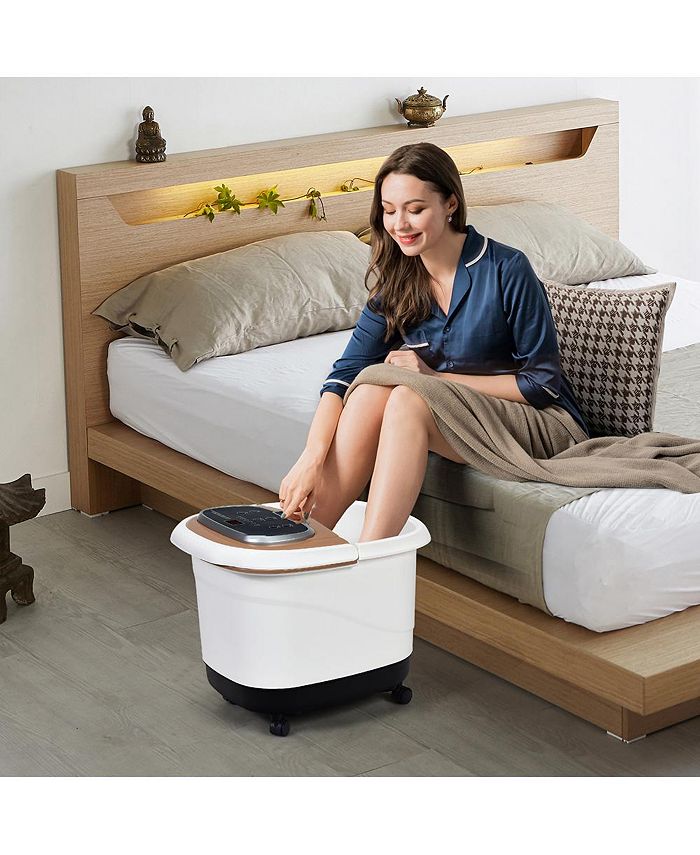 Slickblue Portable All-In-One Heated Foot Bubble Spa Bath Motorized ...