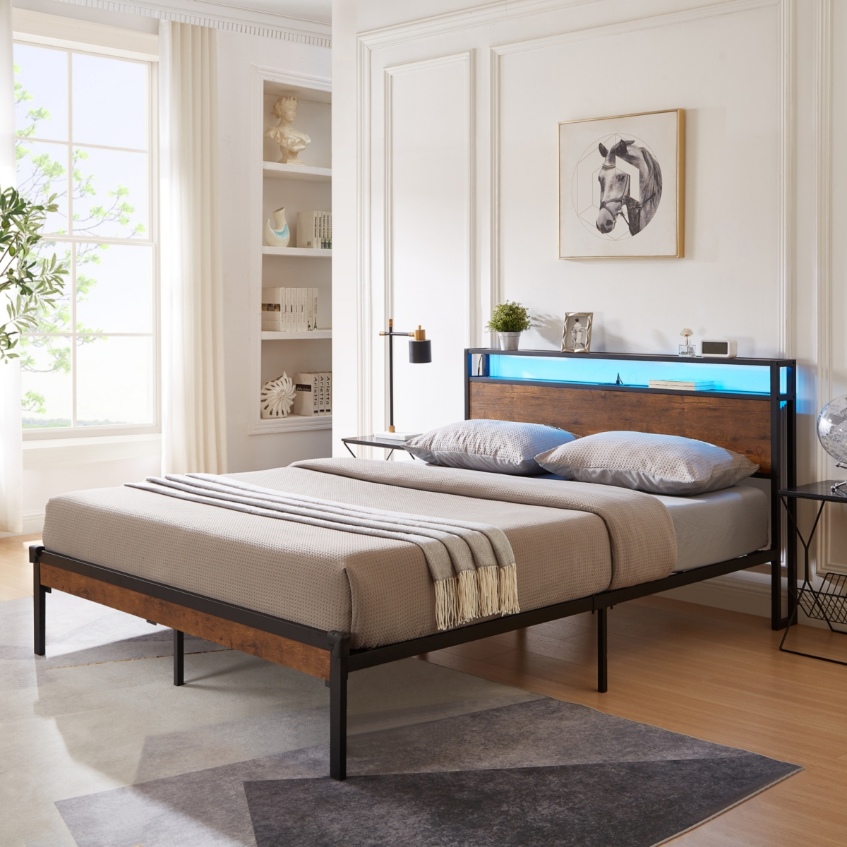 Click here for Streamdale Furniture Metal Platform Bed Frame with... prices