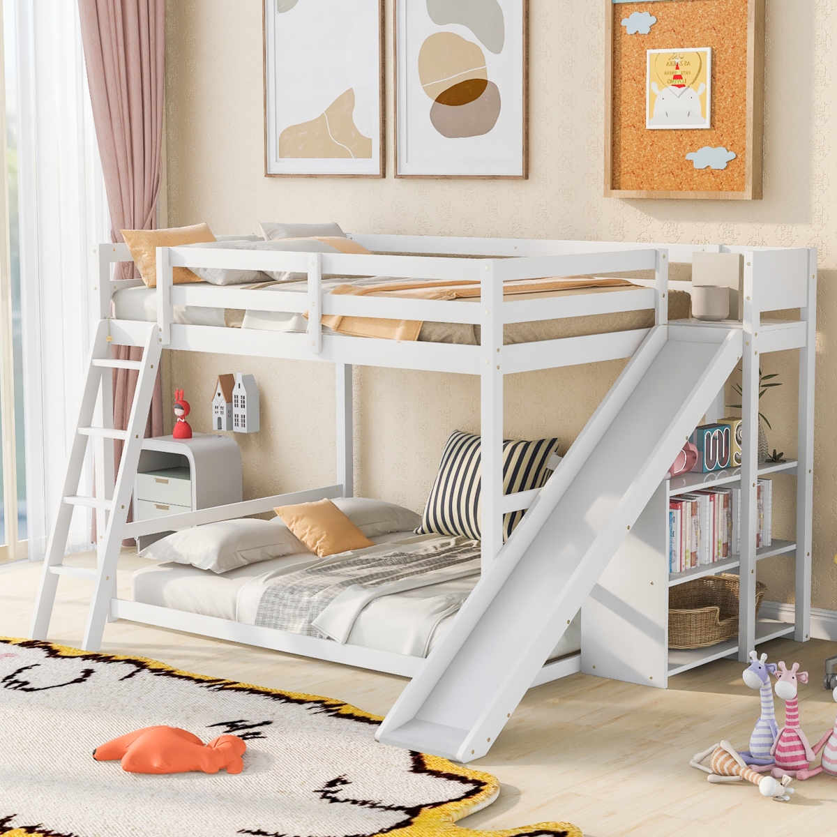 Click here for Streamdale Full Over Full Bunk Bed With Ladder  Sl... prices