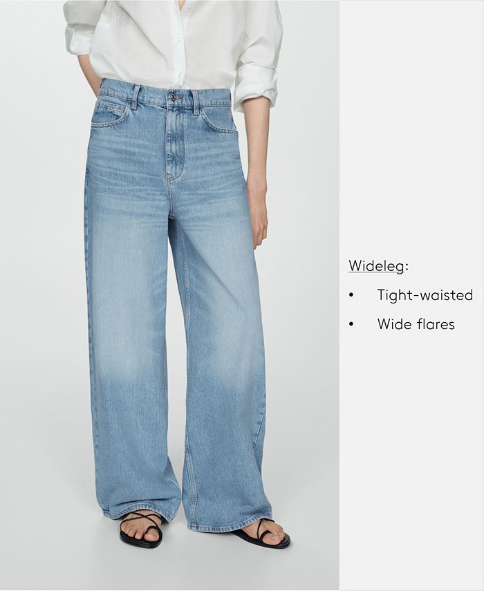 MANGO Women's High-Waist Wide Leg Jeans - Macy's