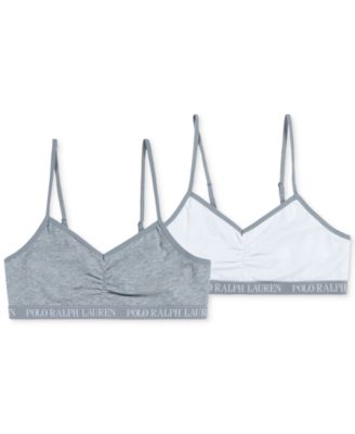 Polo Ralph Lauren Big Girls Bralettes, Pack of 2 - Macy's