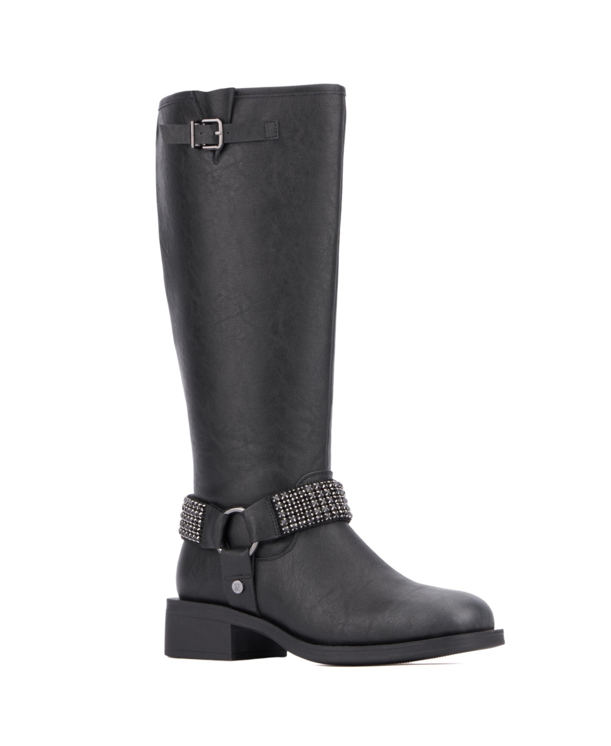 Womens Carter Tall Moto Boot - Black