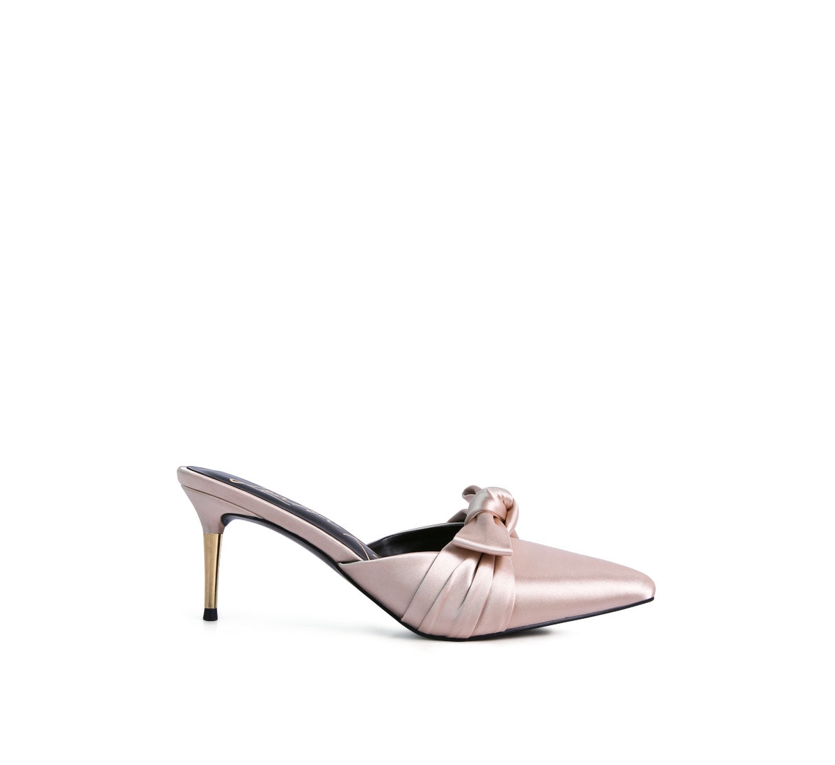 Click here for Queenie Satin Stiletto Mule Women - Light beige prices