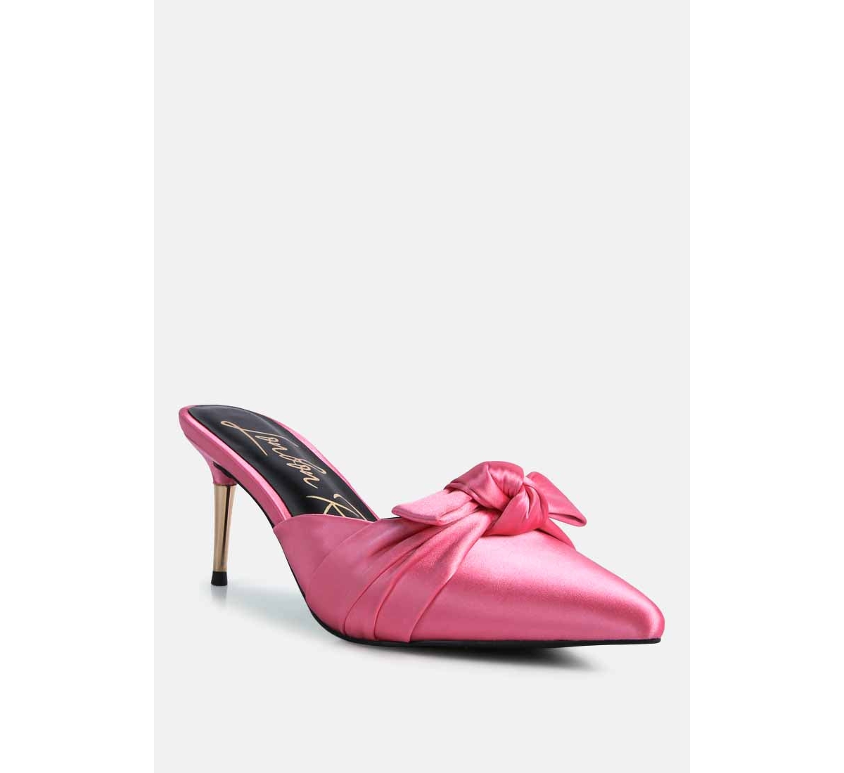 Click here for Queenie Satin Stiletto Mule Women - Pink prices