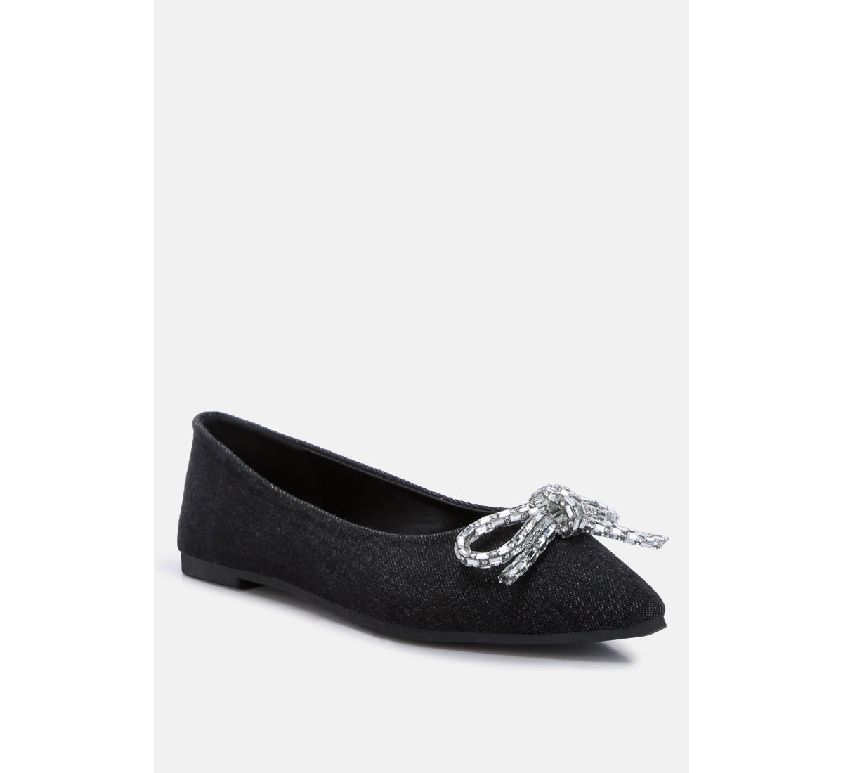 Click here for Ellerby embellished bow detail ballet flats - Blac... prices