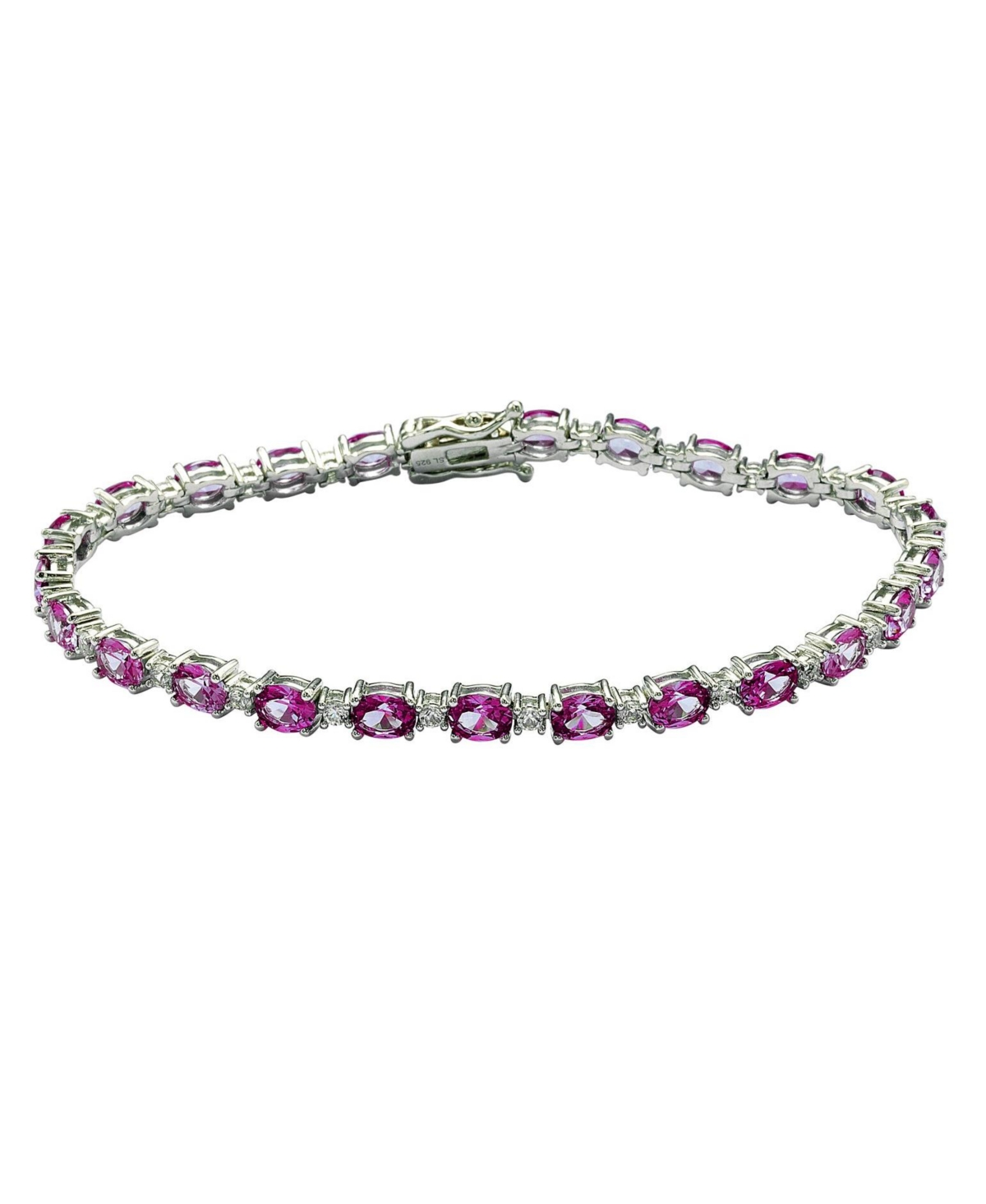 Click here for Suzy Levian Sterling Silver Oval-Cut Sapphire & Cr... prices