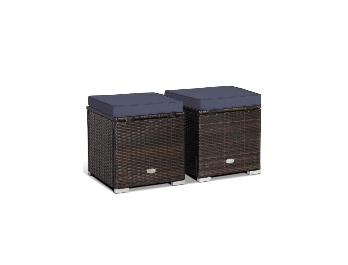 Click here for Slickblue 2 Pieces Patio Ottoman with Removable Cu... prices