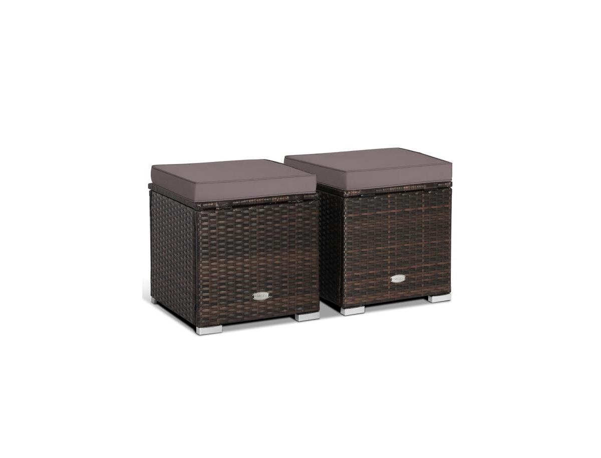 Click here for Slickblue 2 Pieces Patio Ottoman with Removable Cu... prices