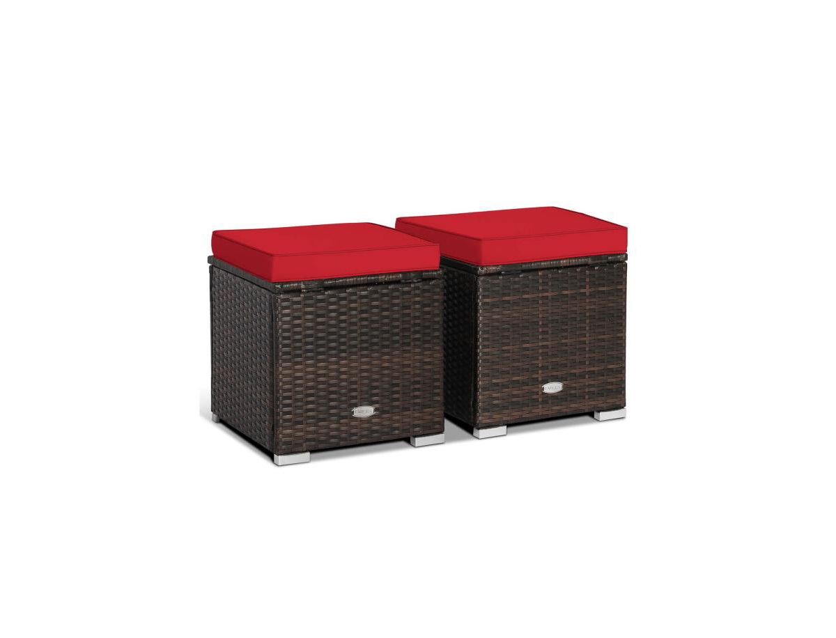 Click here for Slickblue 2 Pieces Patio Ottoman with Removable Cu... prices