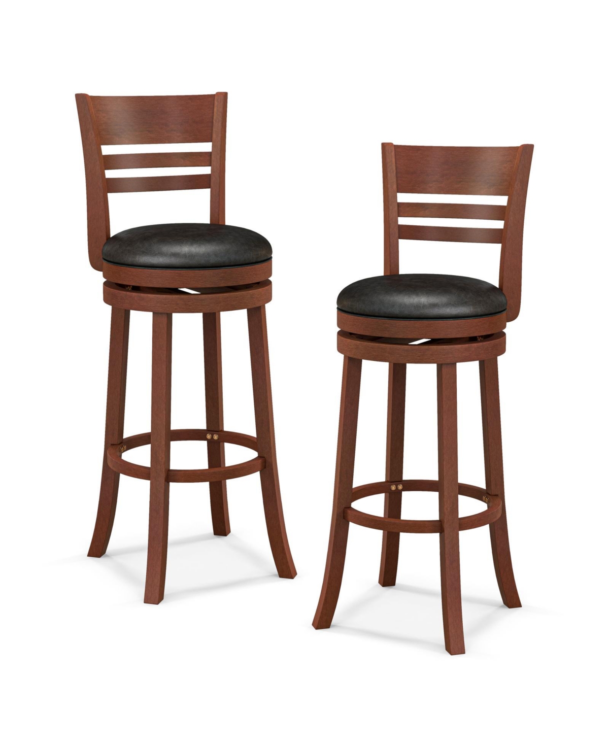 Click here for Set of 2 360° Bar Stools with Pu Upholstered... prices
