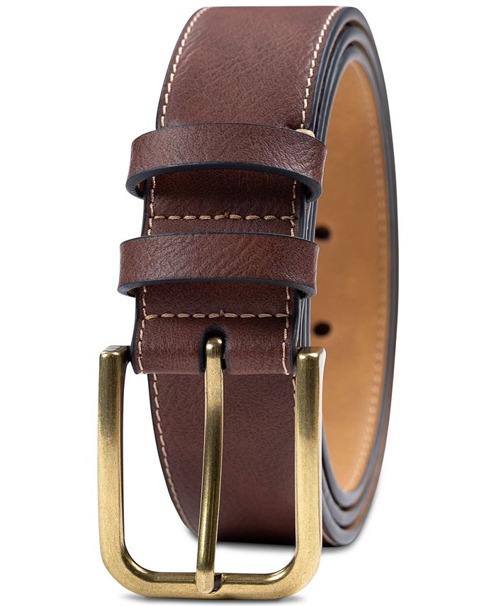 Club Room Men's Double-Loop Belt, Created for Macy's - Macy's