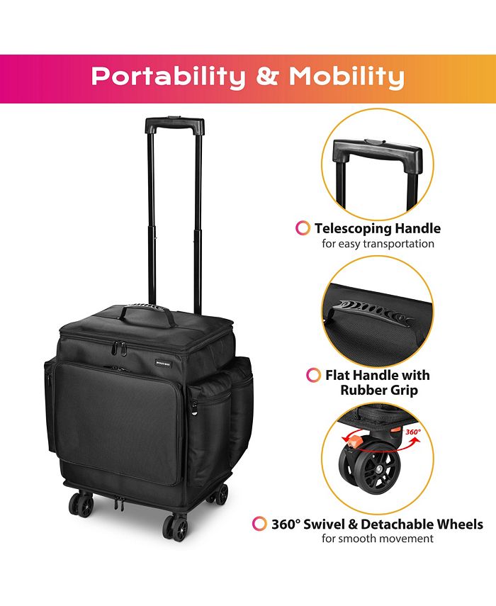 Byootique Portable Barber Station Rolling Hair Stylist Train Case ...