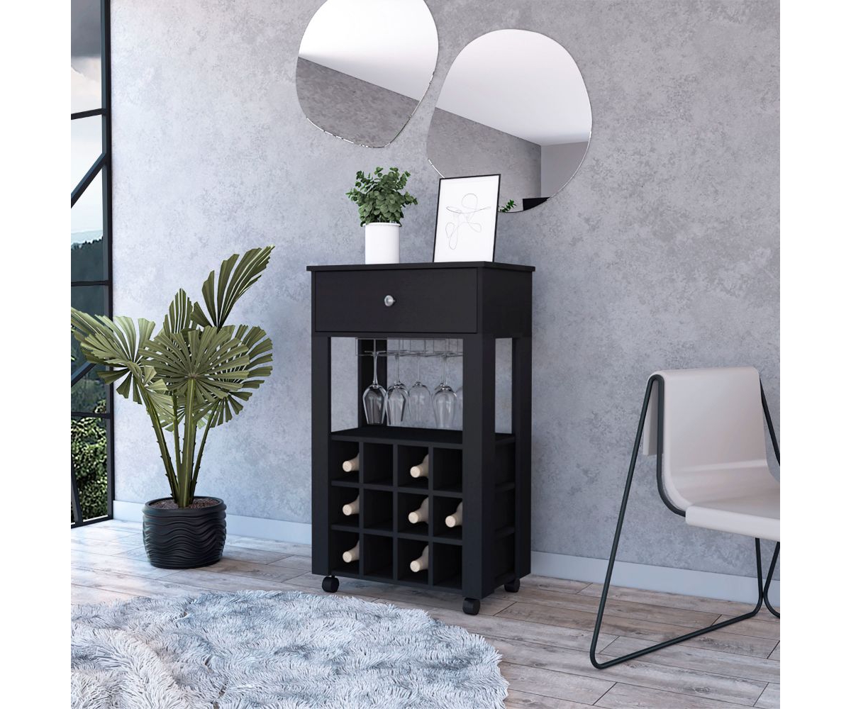 Click here for Fm Furniture Ace Bar Cart  With Twelve Built-in Wi... prices