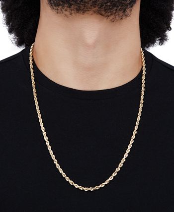 Macy's Glitter Rope Link 26" Chain Necklace in 14k Gold, Created for ...