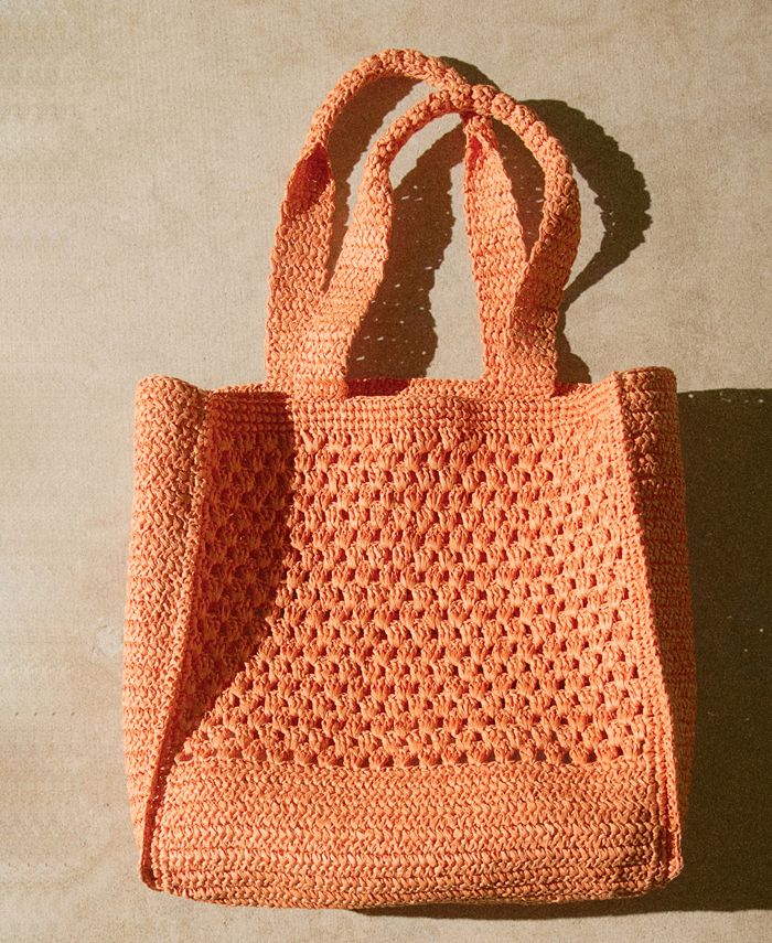 MANGO Women's Natural Fiber Shopper Bag - Macy's