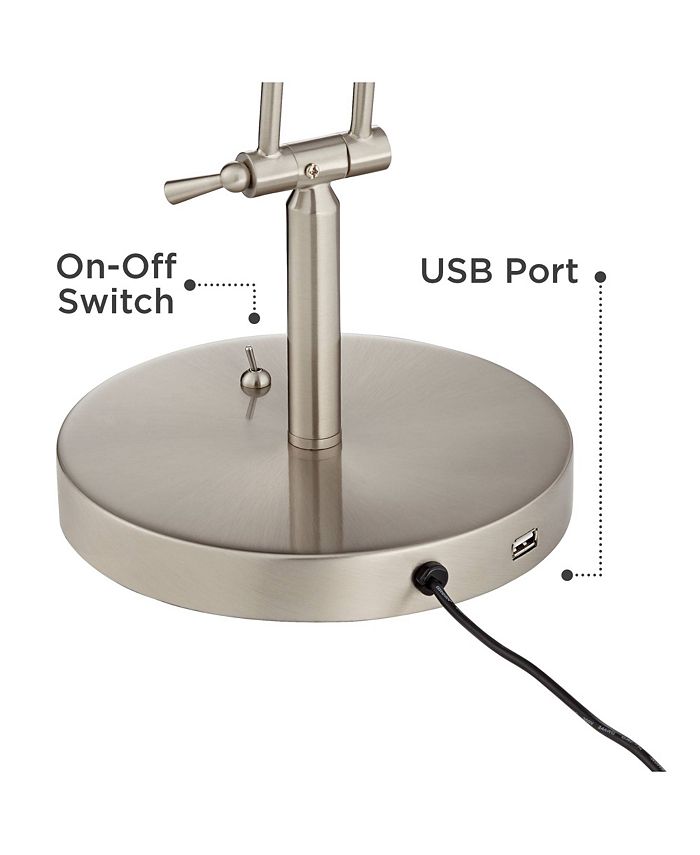 360 Lighting Xenos Modern Table Lamp 20" High with USB Charging Port ...