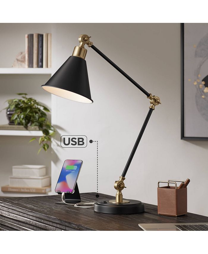 360 Lighting Wray Modern Adjustable Desk Lamp 26 3/4" High with USB ...