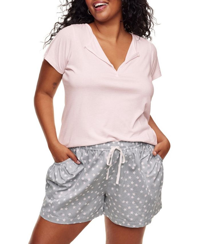Adore Me Plus Size Jacquelyn Pajama T-shirt And Short Set - Macy's