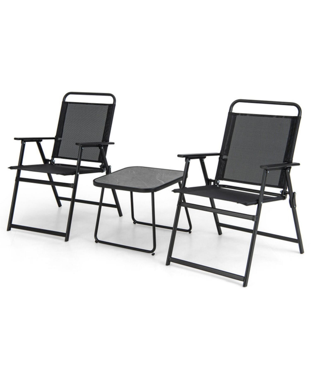 Click here for Sugift 3 Pieces Patio Folding Conversation Chairs... prices