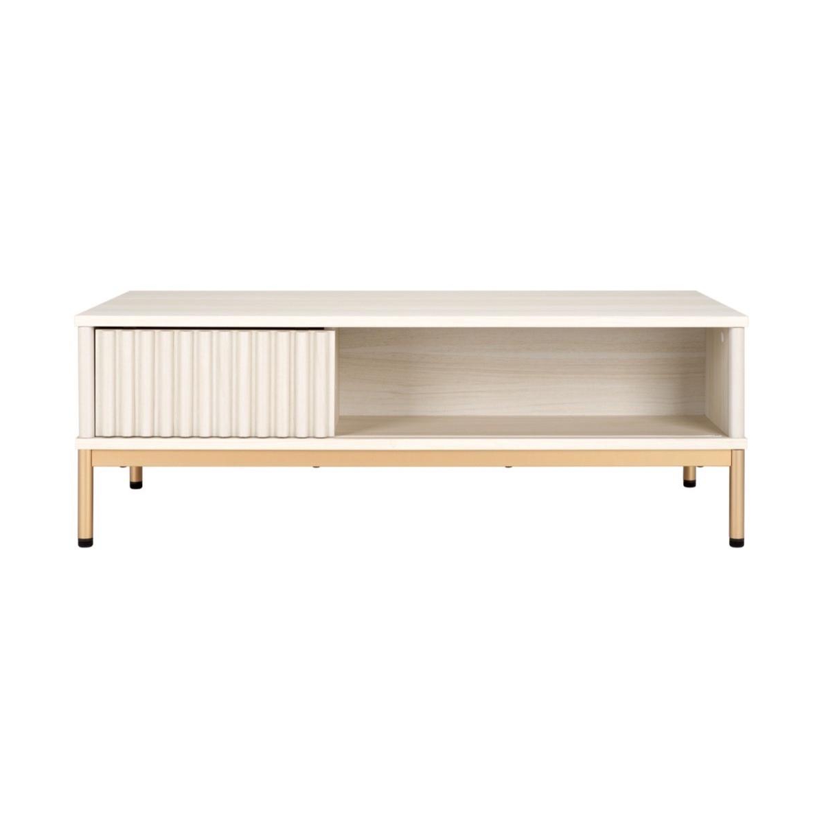 Lylia 2 Door Coffee Table - White/gold