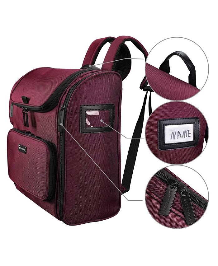 Byootique Beet Red Makeup Bag with Utility Pouch Soft Sided Cosmetic ...