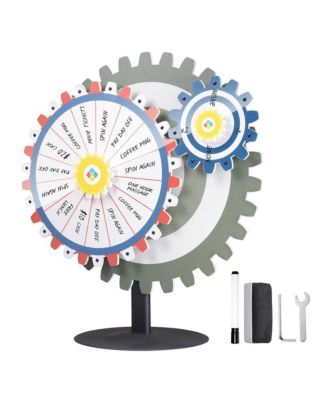 WinSpin 24" Dual Gear Prize Wheel Tabletop Spinning Editable 15 Slots ...