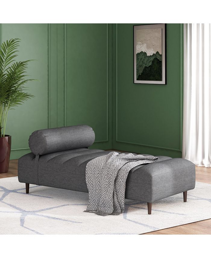Simplie Fun Mid-Century Chaise Lounge with Channel Stitching and ...