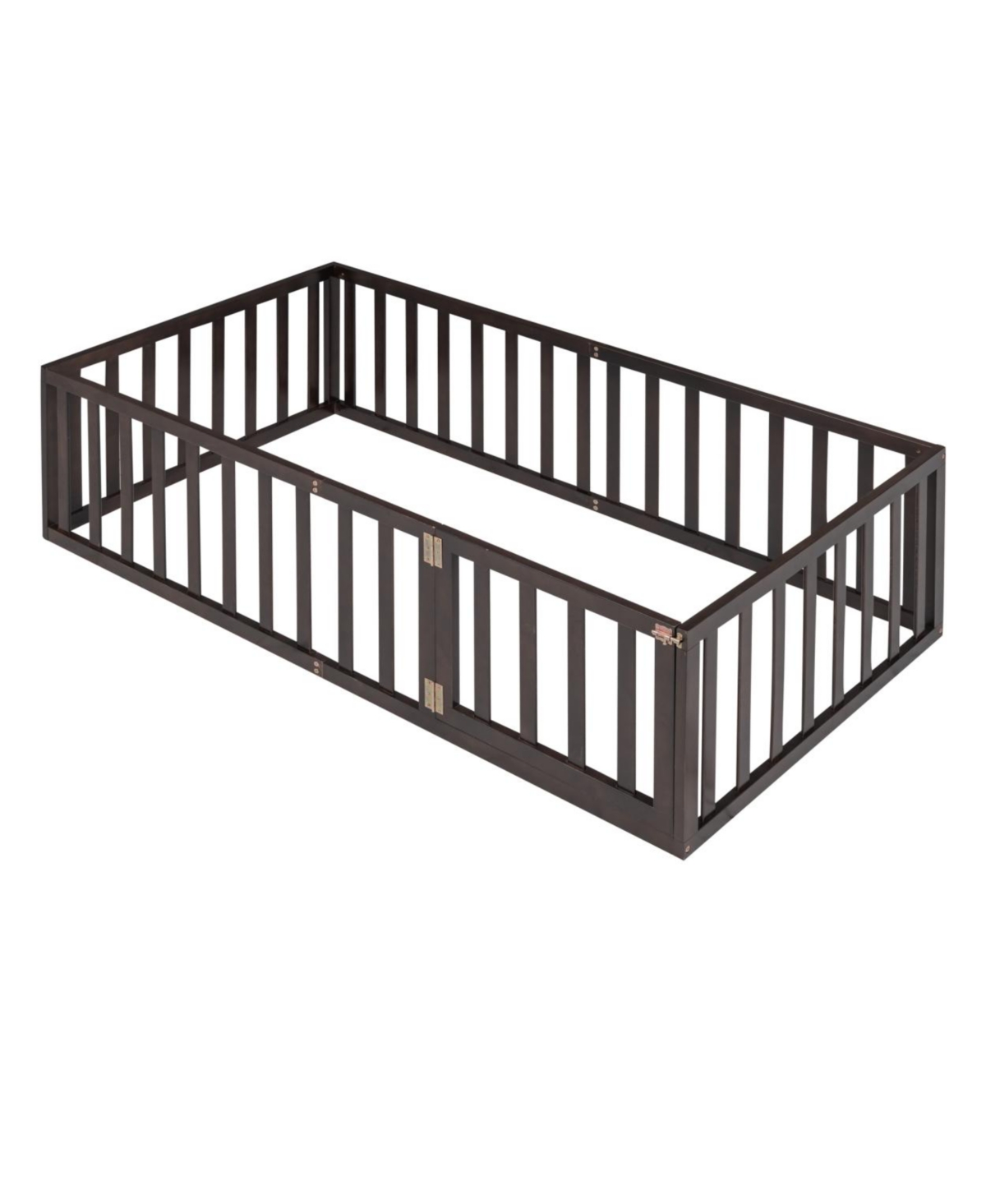 Click here for Simplie Fun Twin Size Wood Floor Bed Frame With Fe... prices