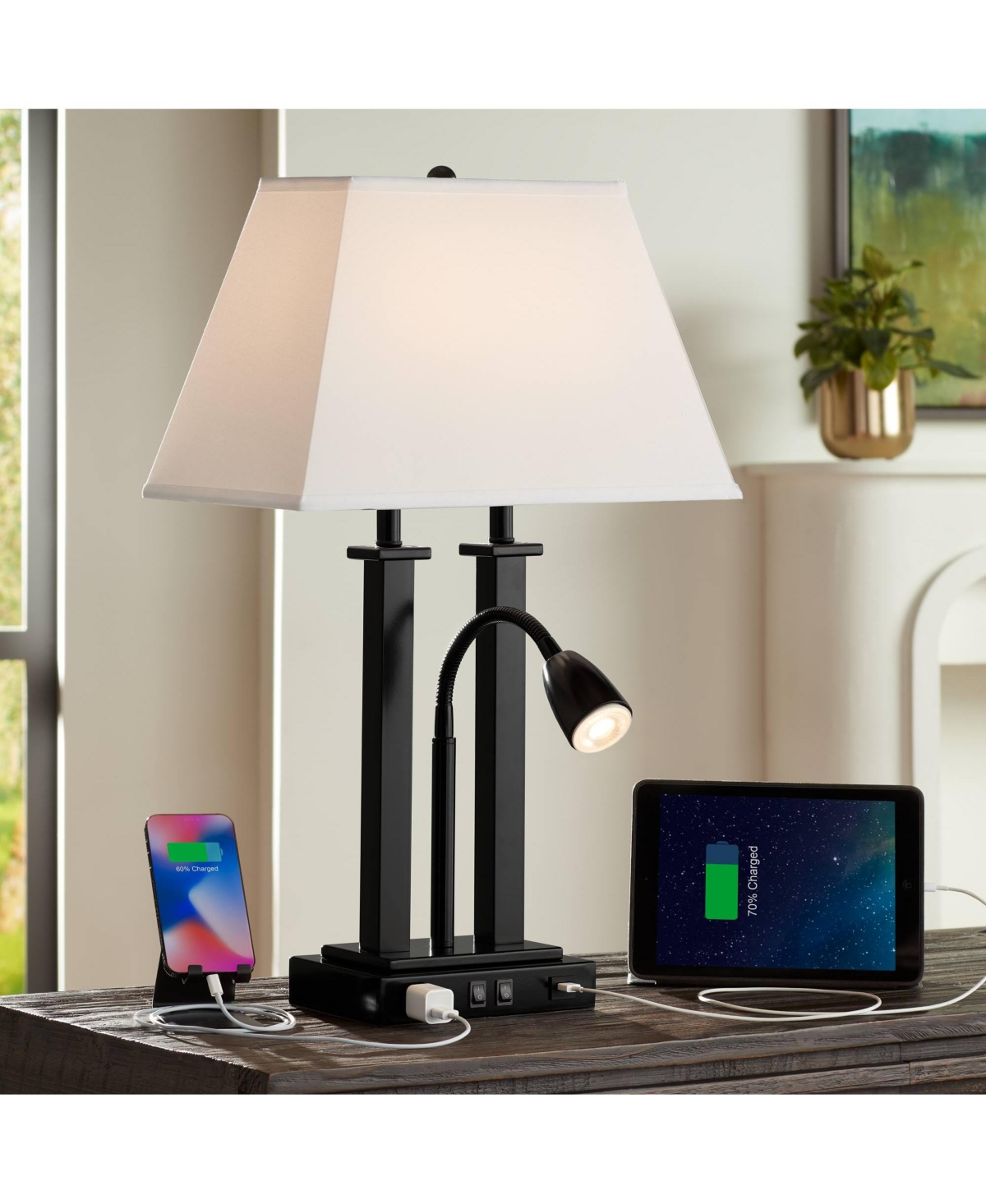 Click here for Deacon Modern Gooseneck Desk Lamp with Usb Chargin... prices