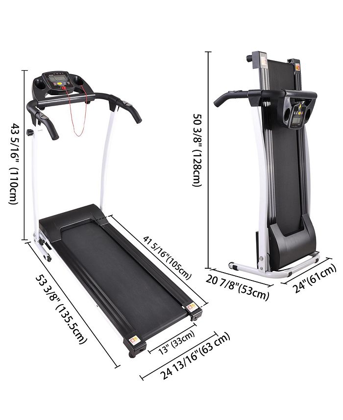 Yescom 1100w Folding Electric Treadmill Portable Power Motorized