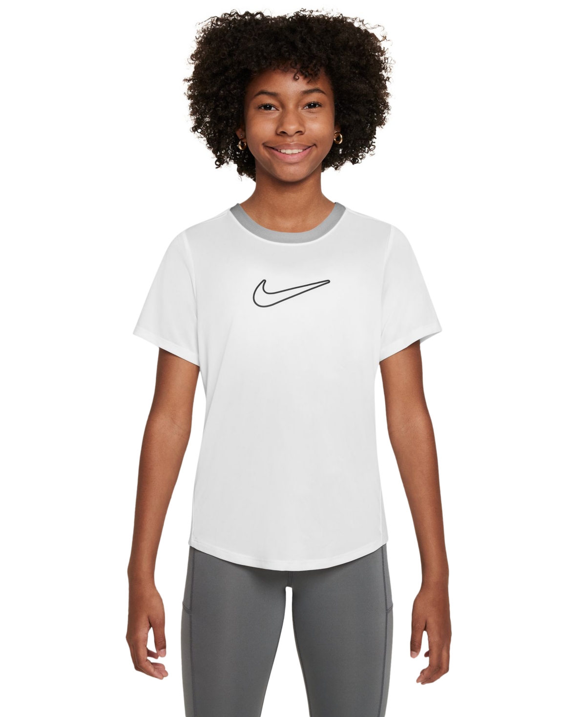 Click here for Nike Big Girls One Fitted Dri-fit Short-Sleeve Top... prices