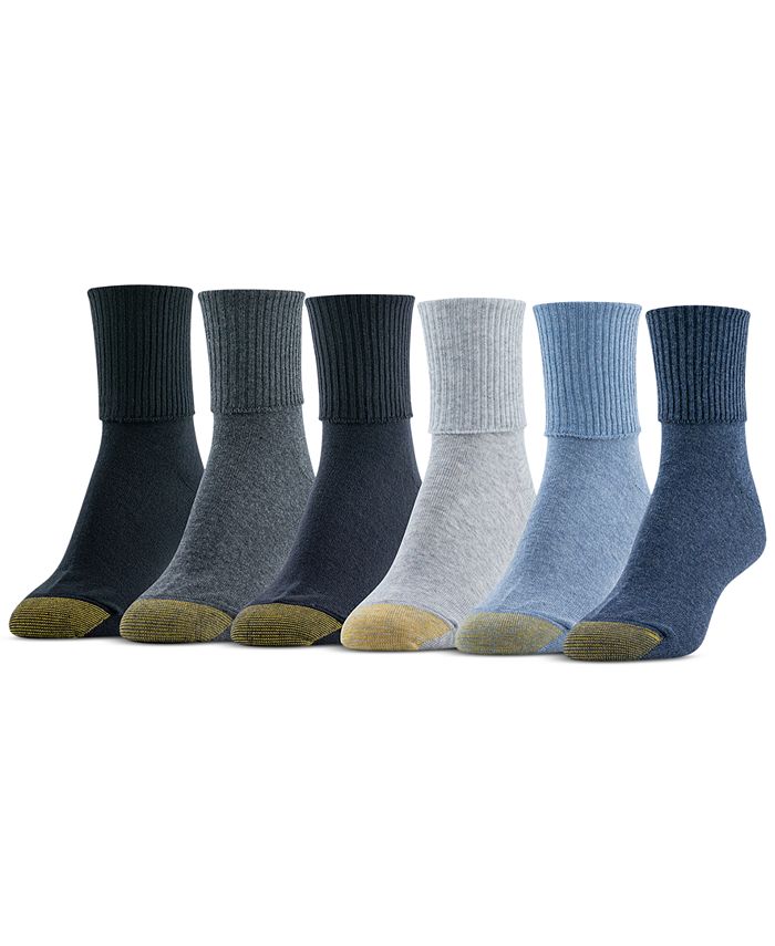 Gold Toe Women's 6-Pack Casual Turn Cuff Socks - Macy's