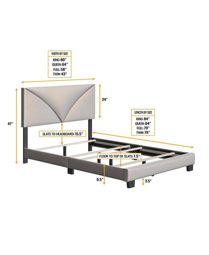 Boyd Sleep Cornerstone Upholstered Platform Bed Frame - Macy's