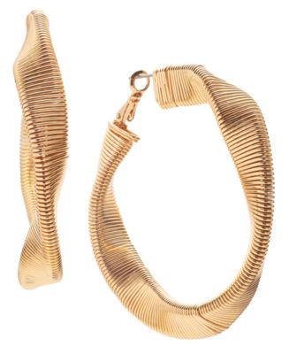I.N.C. International Concepts Medium Twisted Snake Chain Hoop Earrings ...