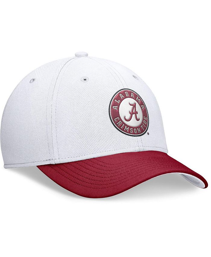 Nike Men's White/Crimson Alabama Crimson Tide Rise Swoosh Flex Hat - Macy's