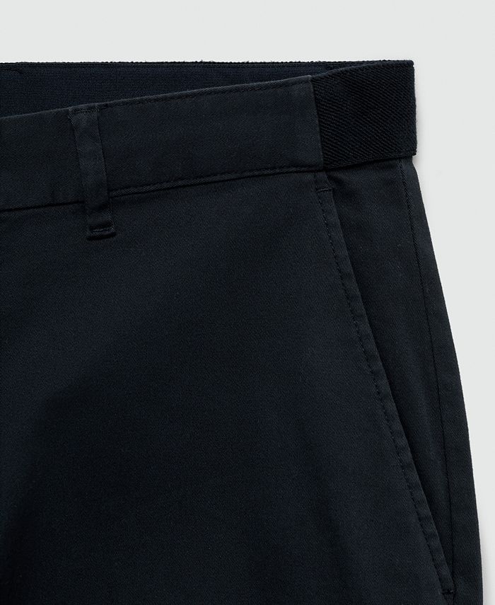 MANGO Men's Cotton Tapered Crop Pants - Macy's