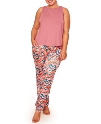 Adore Me Plus Size Alania Pajama Tank & Pants Set - Macy's