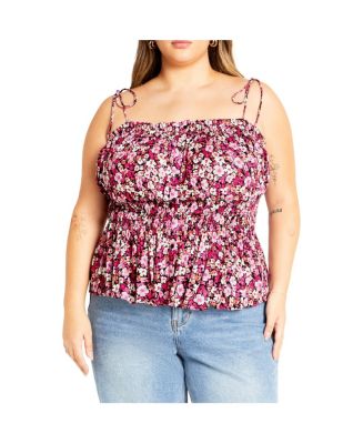 CITY CHIC Women's Lyla Print Top - Macy's