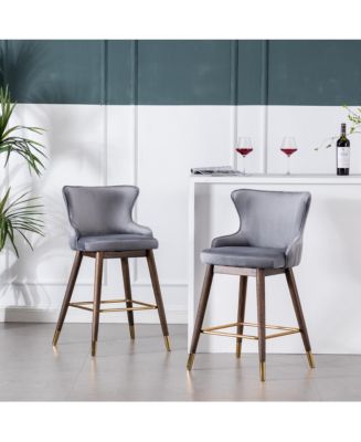 Streamdale Furniture Fabric Upholstered Counter Height Wingback Stools ...