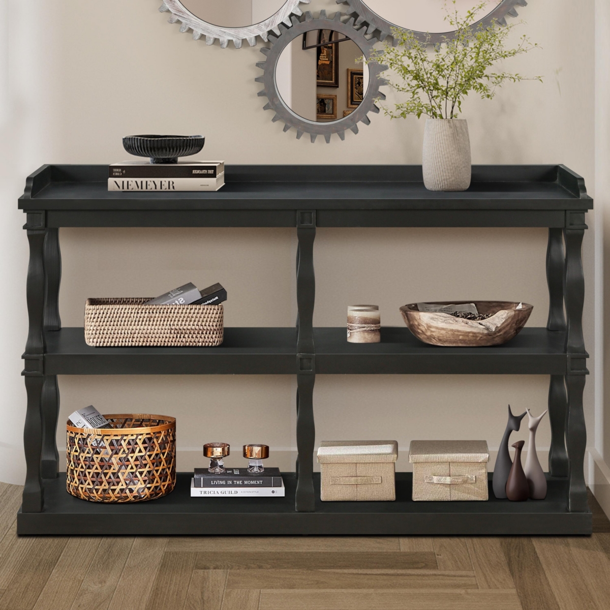Click here for Streamdale Elegant 3-Tier Console Table with Ample... prices