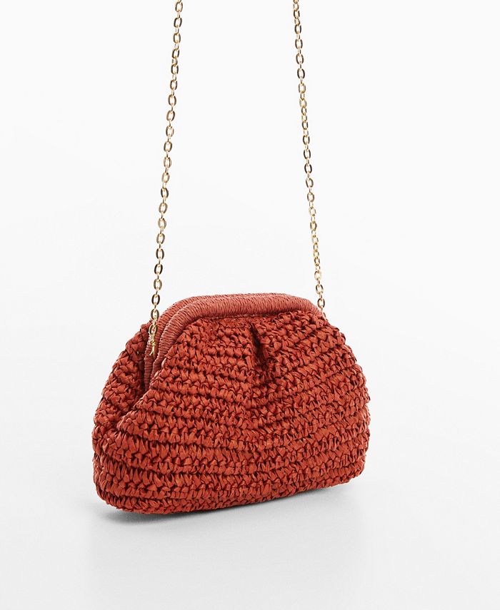 MANGO Women's Natural Fiber Clutch Bag - Macy's