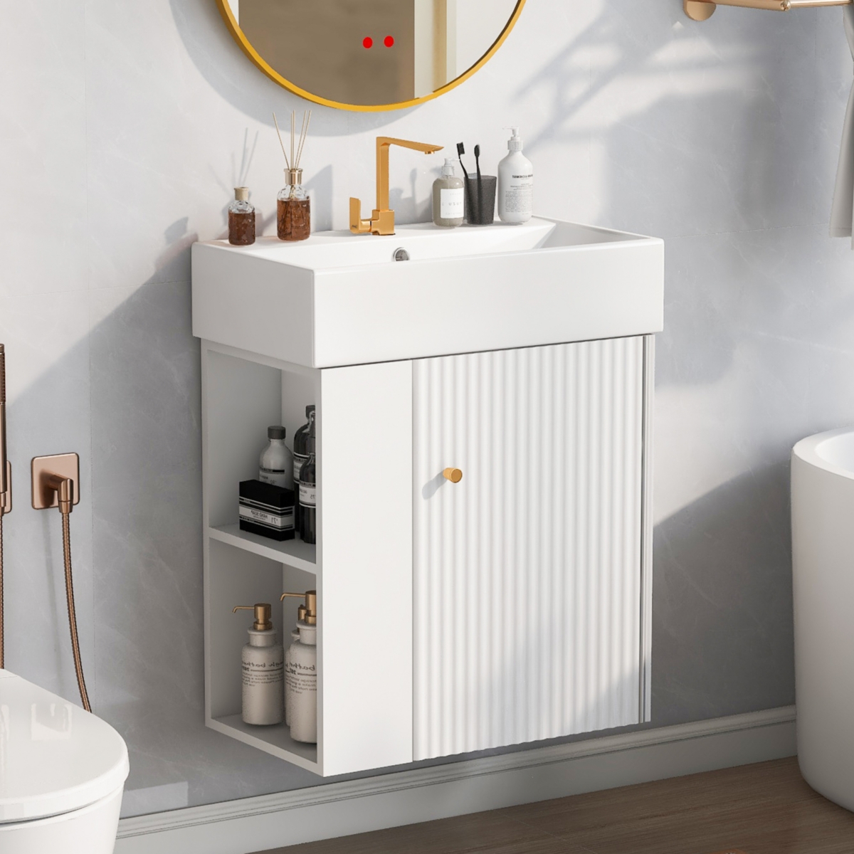 Click here for Streamdale Furniture Modern 21.6 White Bathroom Va... prices