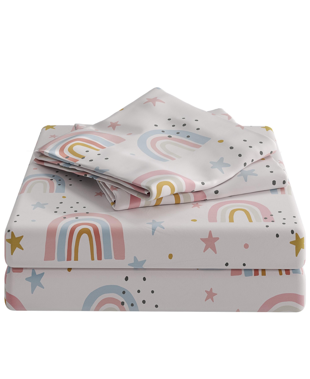 Click here for Kids 4 Piece Microfiber Sheet Set - Full - Rainbow... prices
